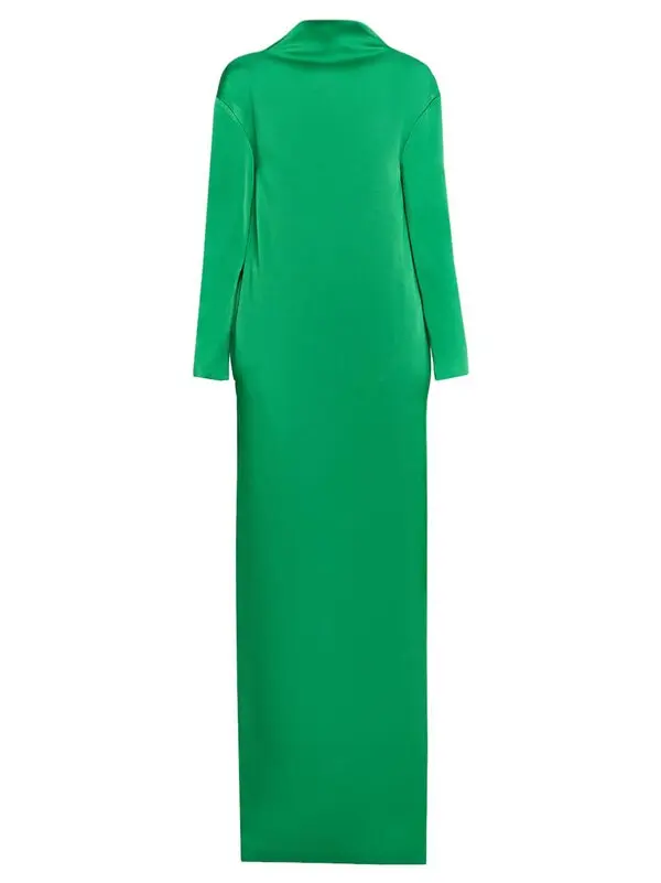 TOM FORD Mock-neck Long-sleeve Gown - Bright Green