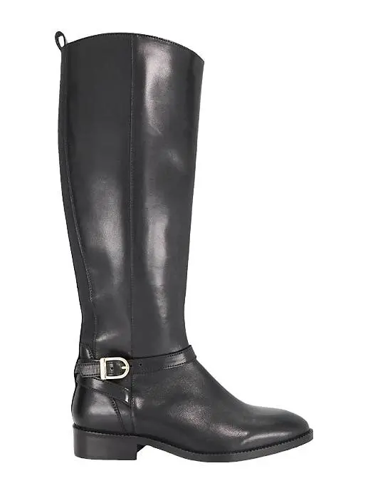 DUNE Talias Knee-high Leather Boots - Black Leather