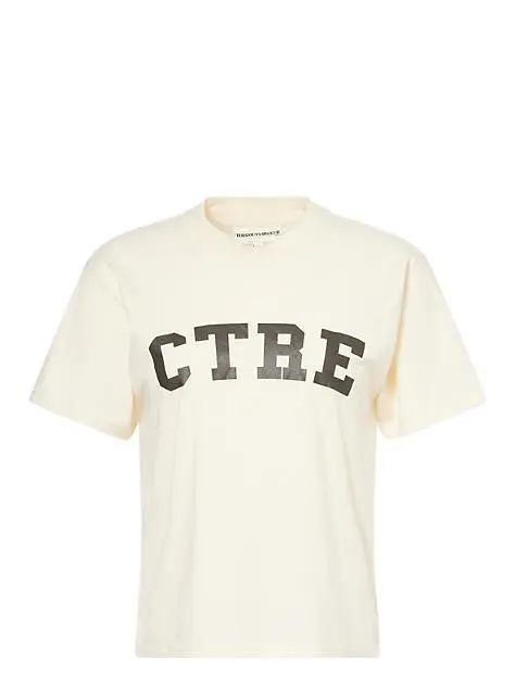 THE COUTURE CLUB Woven Relaxed Fit T-shirt - Buttercream
