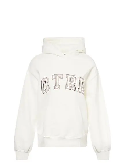 THE COUTURE CLUB Relaxed-fit Cotton-jersey Hoodie - Off White