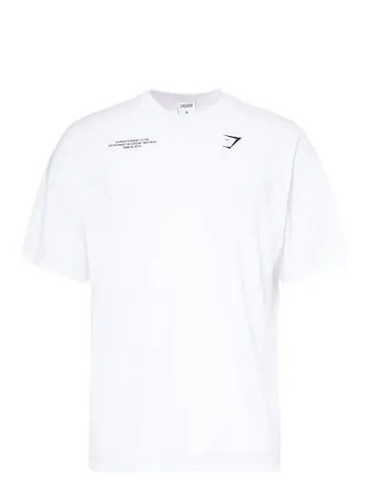 GYMSHARK Conditioning Club Oversized Jersey T-shirt - Gs White