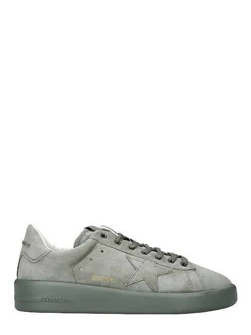 GOLDEN GOOSE Purestar Suede Low-top Trainers - Dark Green