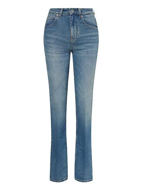 Victoria Beckham Julia Straight-leg Denim Jeans - Washed Blue