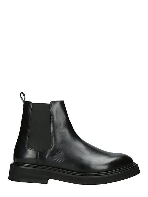 VINNY'S Officer Leather Chelsea Boots - Black