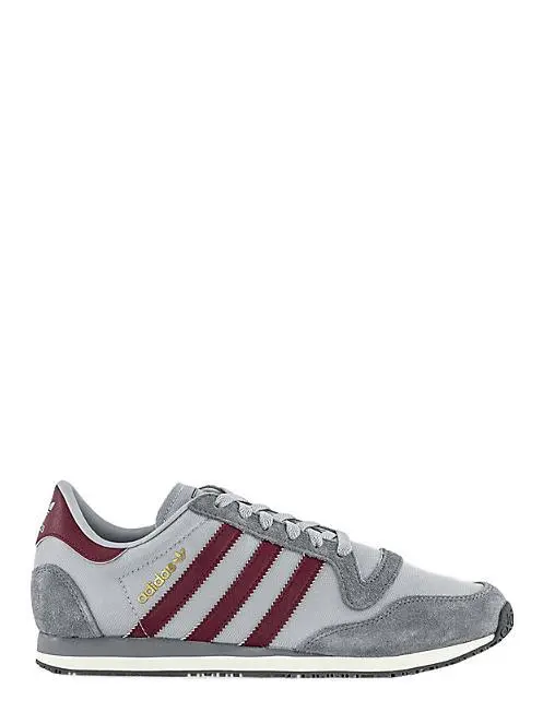 Adidas Galaxy Suede And Mesh Trainers - Halo Silver Shadow Red G