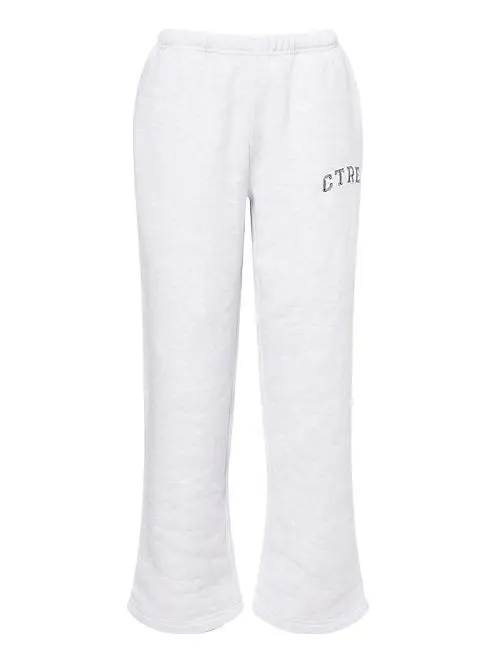 THE COUTURE CLUB Cotton-blend Straight-leg Jogging Bottoms - Grey