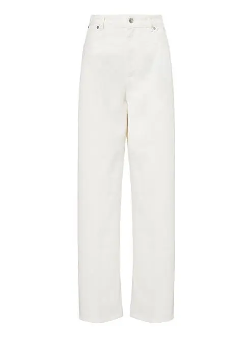 Victoria Beckham High-rise Wide-leg Denim Jeans - Washed White