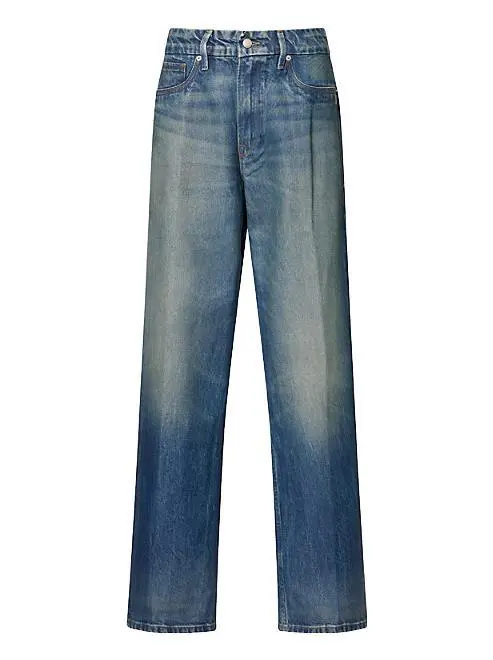 Good American Good '90s Coated Relaxed-fit Jeans - Indigo927