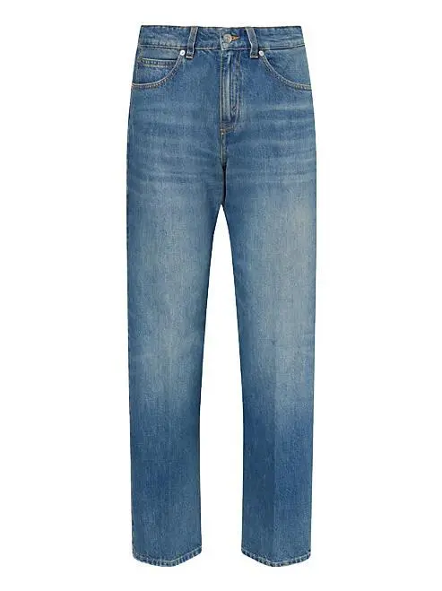 Victoria Beckham Bernie Straight-leg Denim Jeans - Washed Blue