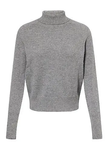 Victoria Beckham Regular-fit Turtleneck Wool Jumper - Grey Marl