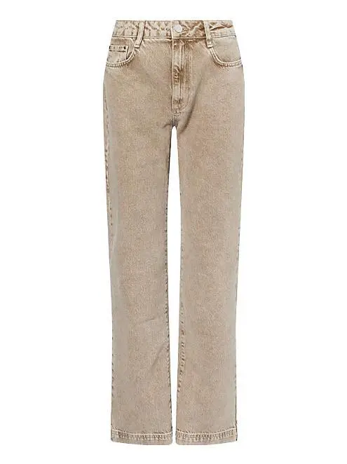 THE COUTURE CLUB Relaxed-fit Straight-leg Denim Jeans - Brownwash