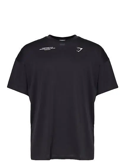 GYMSHARK Conditioning Club Oversized Jersey T-shirt - Gs Black