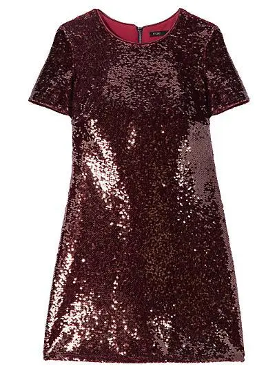Maje Sequin-embellished Mini Dress - Burgundy
