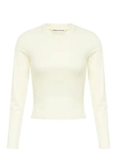 THE COUTURE CLUB Sculpting Crossover Stretch-woven Top - Yellow