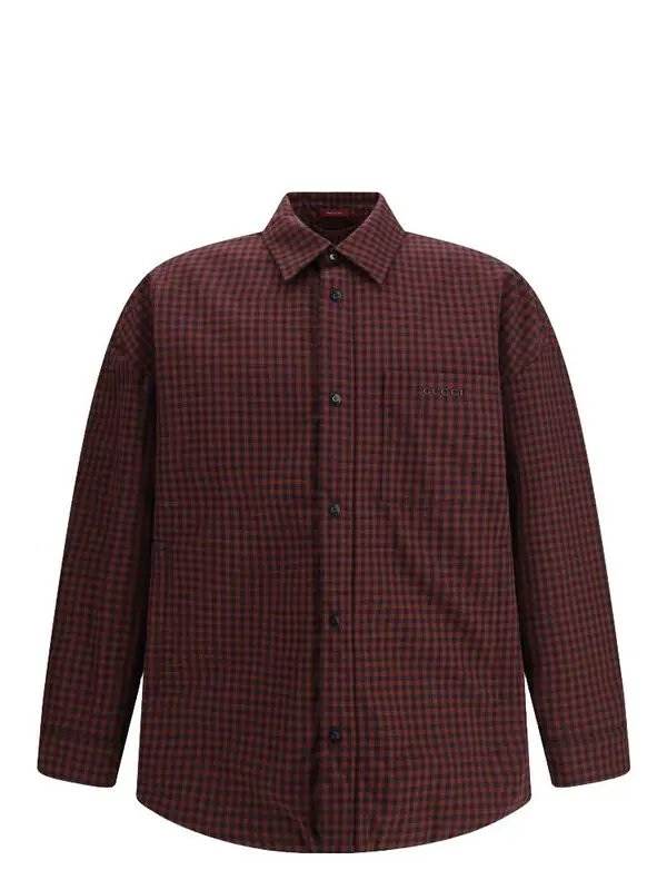 Gucci Checked Cotton Jacket - Red