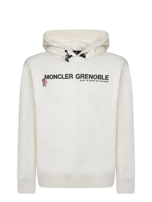 Moncler Hooded Sweatshirt - White