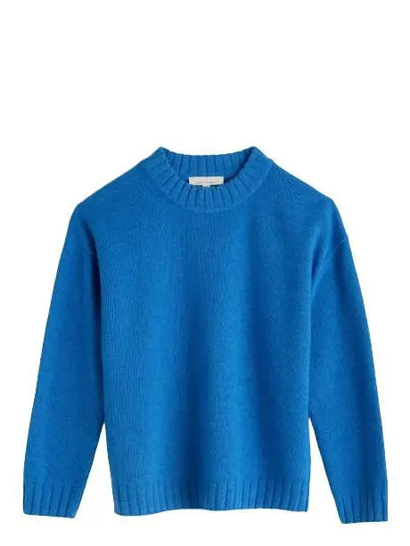 SEASALT CORNWALL Evening Bay Merino Wool Blend Crewneck Sweater - Knit Melange Jetty