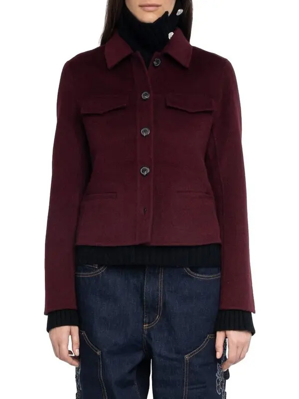 Zadig&Voltaire Liam Wool-blend Jacket - Burgundy