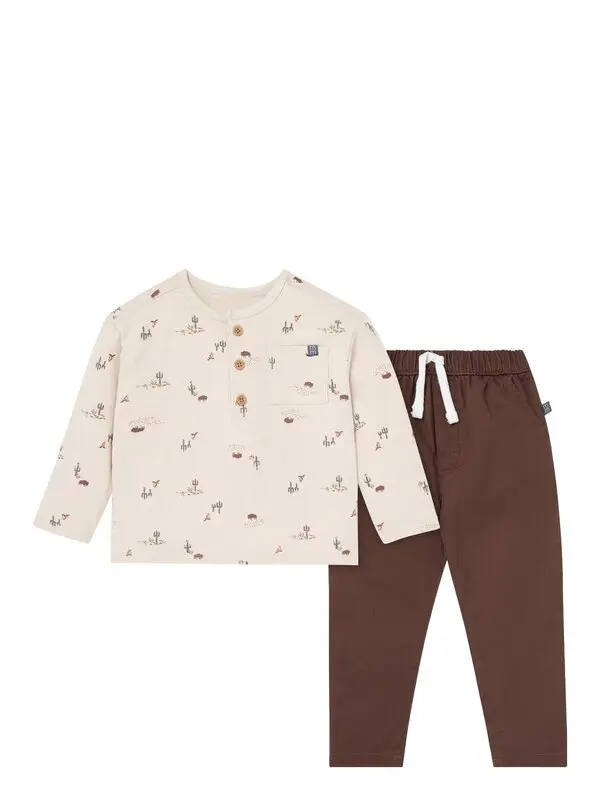 MODERN MOMENTS™ BY GERBER Henley Top And Pant Set - Cactus