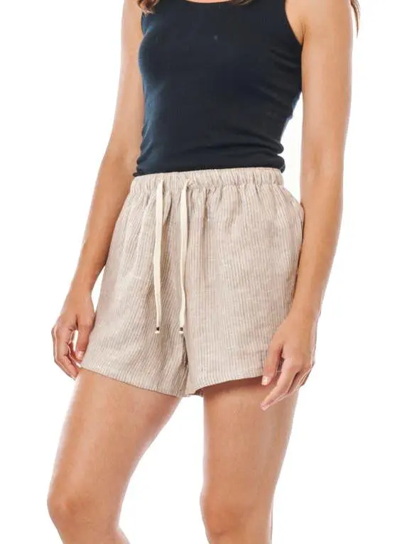 LEISURE LAB Malibu Linen Short - Sandbar