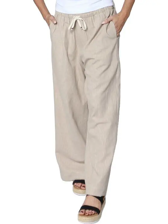 LEISURE LAB Linen Palazzo Pant - Terracota