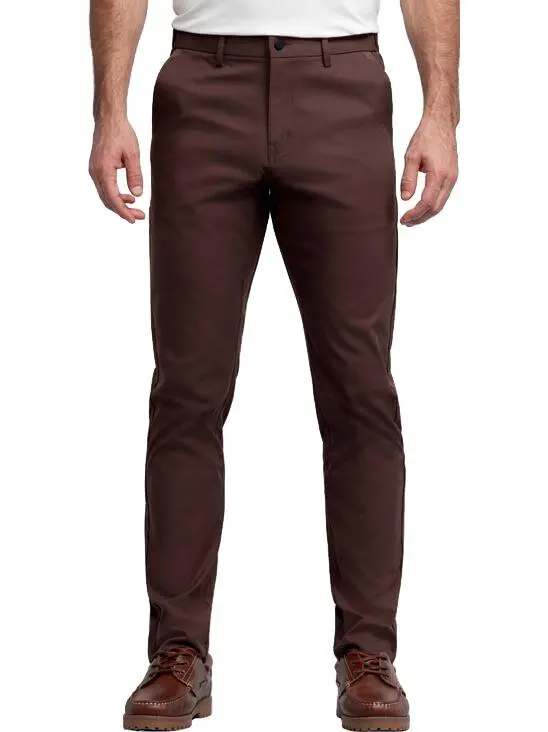 JACK ARCHER Jetsetter Tech Straight Fit Pant - Bourbon Brown