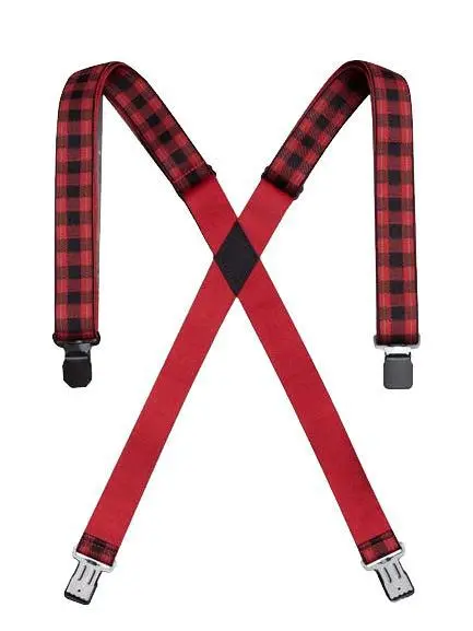 ARCADE Jessup Plaid Suspenders - Black/burnt