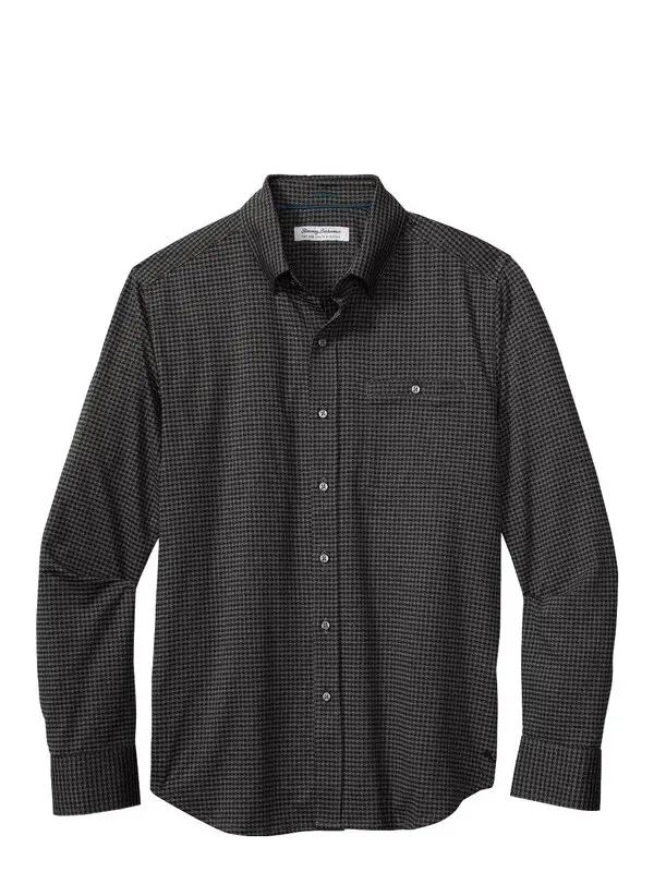 Tommy Bahama San Sebastian Microcheck Islandzone® Button-up Shirt - Black