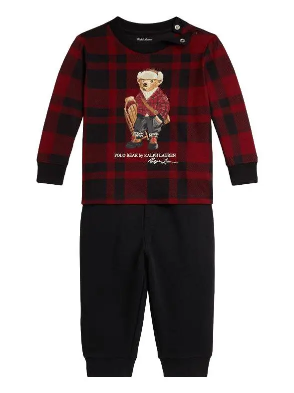Ralph Lauren Polo Bear Plaid Set - Red/blue Multi