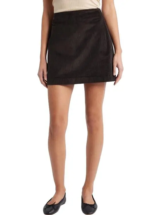 Madewell Corduroy Mini Skirt - Black Walnut