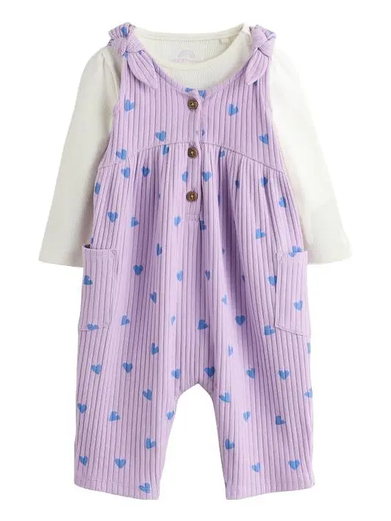 NEXT Bodysuit And Overalls Set - Purple