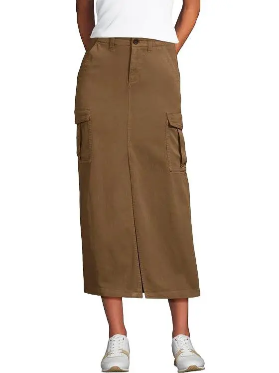 LANDS' END Cargo Maxi Skirt - Coriander