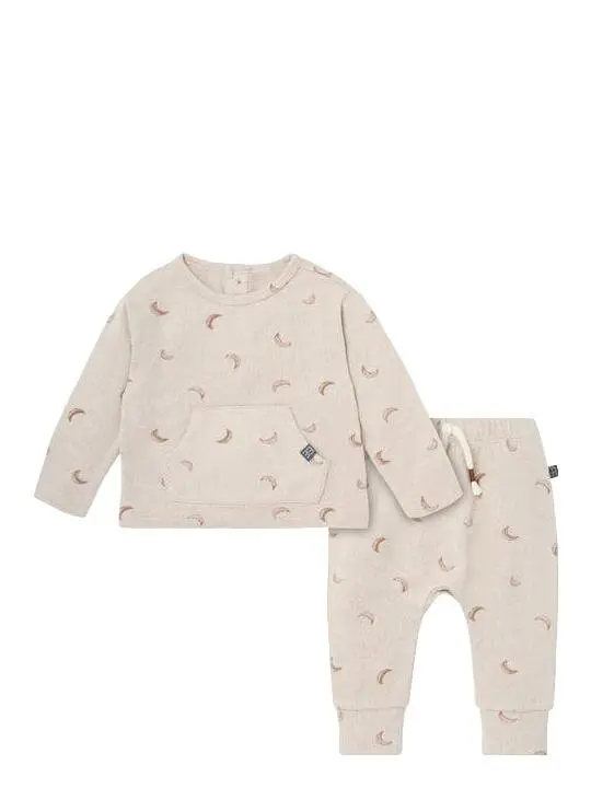 MODERN MOMENTS™ BY GERBER Brushed Hacci Top And Pant Set - Oatmeal Moon