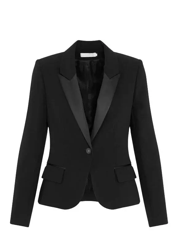 Anne Fontaine Smart Tuxedo Jacket - Black