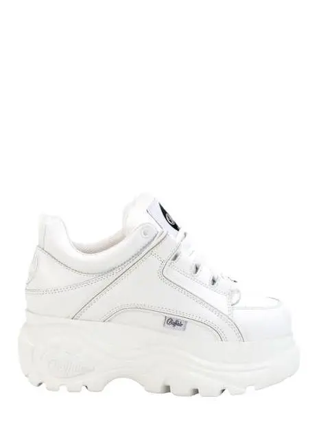BUFFALO BOOTS Classic Low Leather Sneakers - White