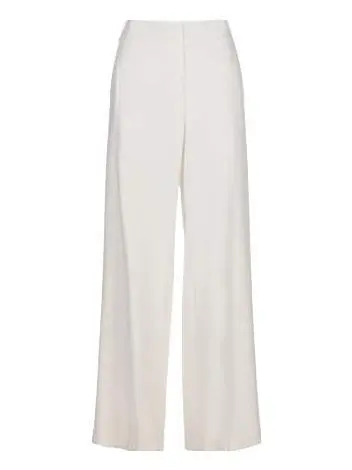 Anne Fontaine Preston Crepe Wide Leg Pants - White