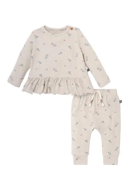 MODERN MOMENTS™ BY GERBER Peplum Top And Pants Set - Beige Heather