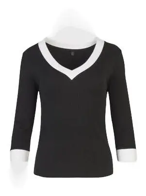 Anne Fontaine Sol Knit Top - Black