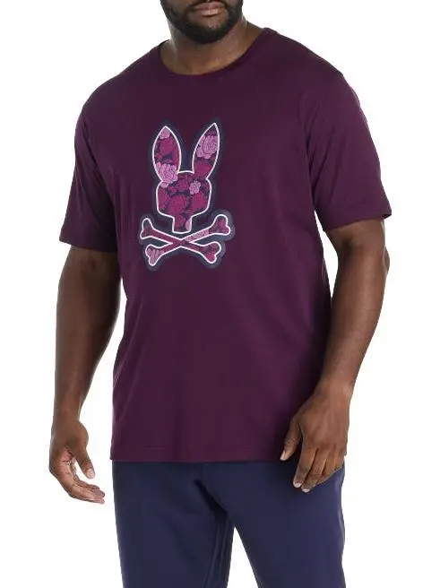 Psycho Bunny Big & Tall Rowan Graphic Tee - Potent Purple