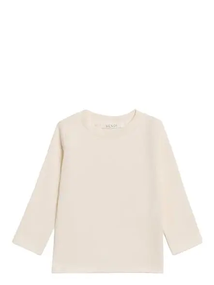 KENDI Rory Ribbed Long Sleeve Top - Ivory