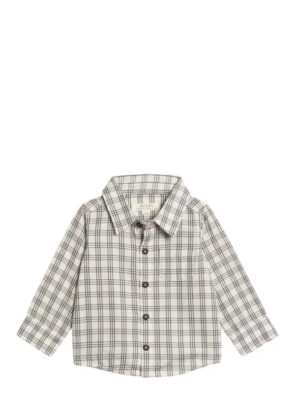 KENDI Earl Poplin Collar Shirt - Agave Plaid