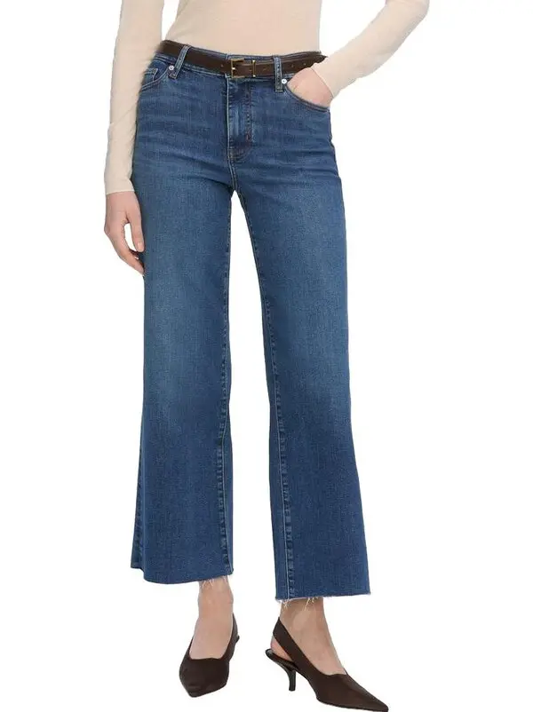 FRAME Le Slim Palazzo Crop Wide Leg Jeans - Elixir Raw After