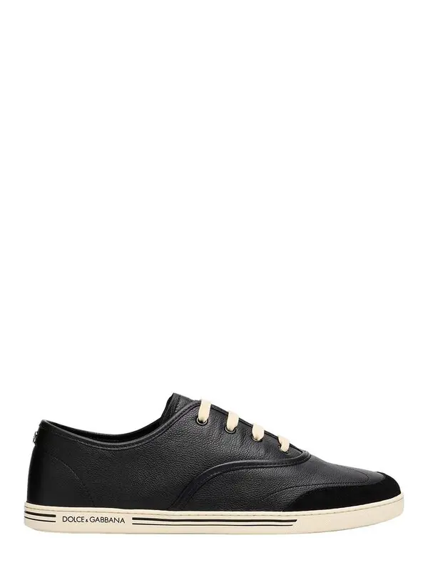 Dolce & Gabbana Saint Tropez Calfskin Low-top Sneakers - Black