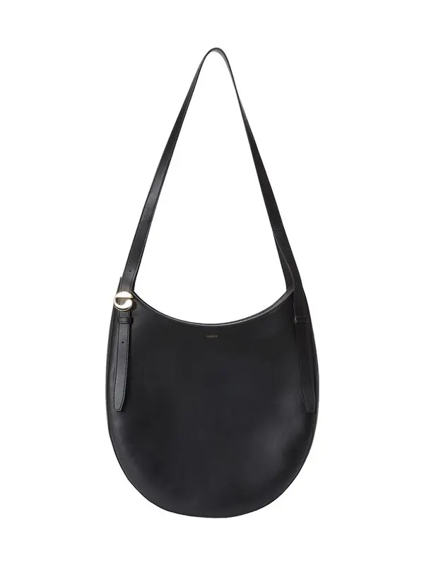 Coperni Crescent Leather Hobo Bag - Black