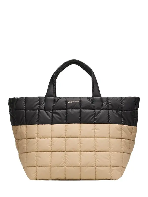 VEECOLLECTIVE Porter Quilted Weekender Tote Bag - Black Dese