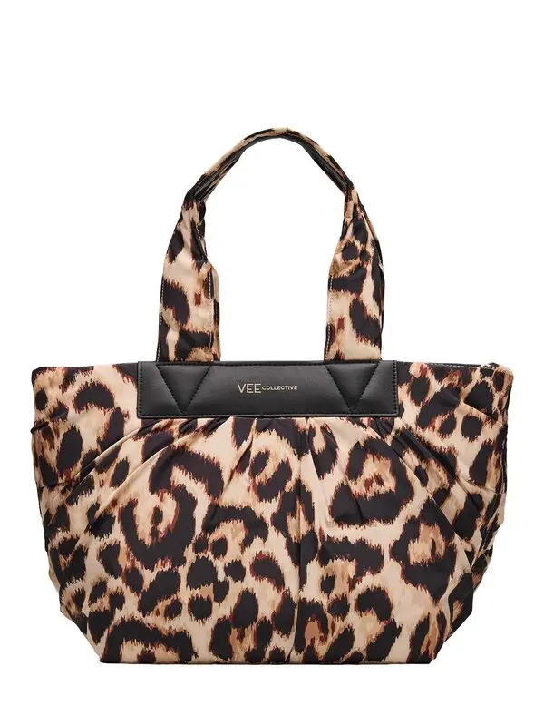 VEECOLLECTIVE Caba Small Animal-print Nylon Tote Bag - Leopard