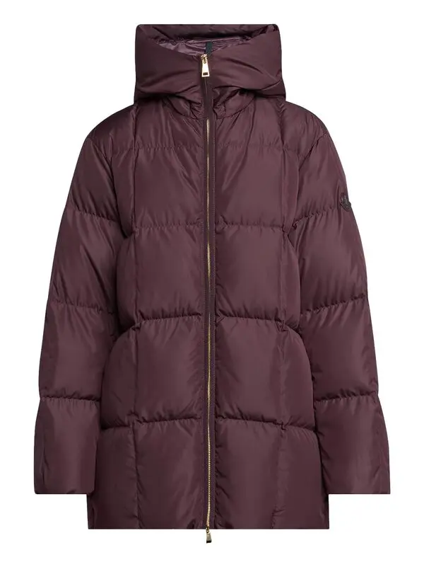 Moncler Darbon Oversized Hooded Down Jacket - Dkred
