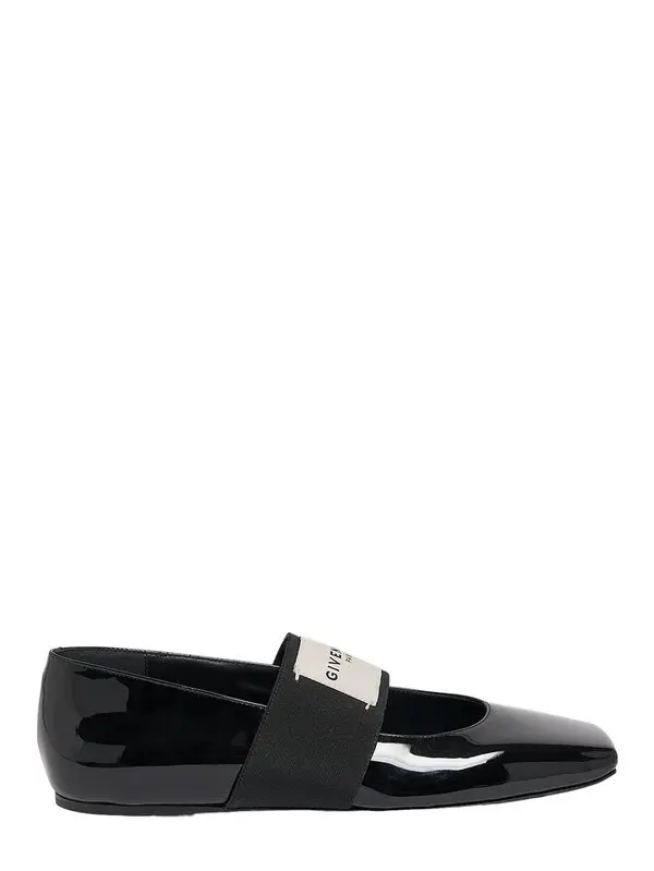 Givenchy Patent Leather Ballerina Flats - Black