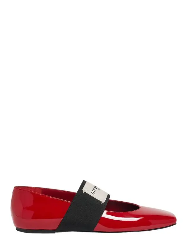 Givenchy Patent Leather Ballerina Flats - Deep Red