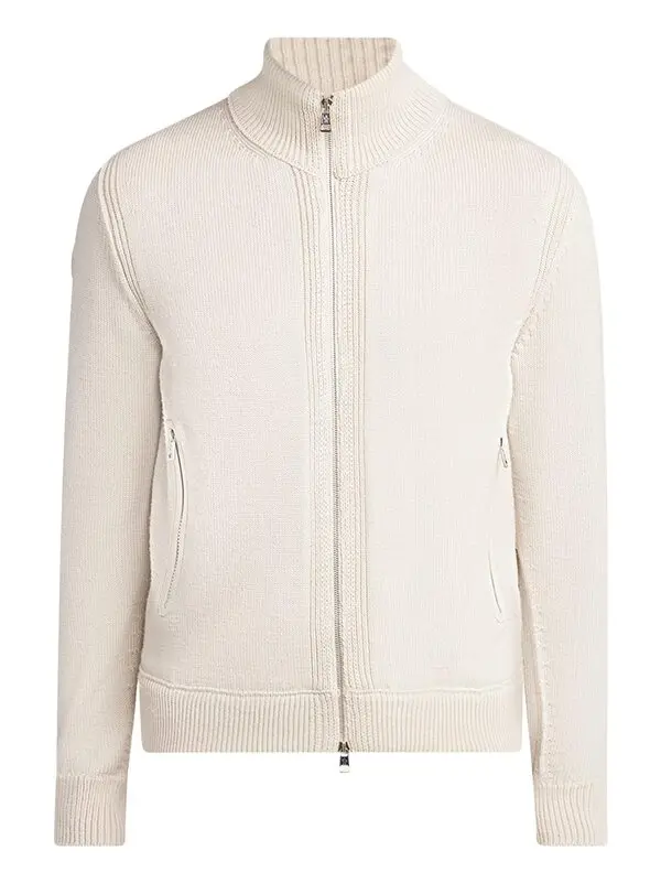 Moncler Padded Back Wool Cardigan - Beige